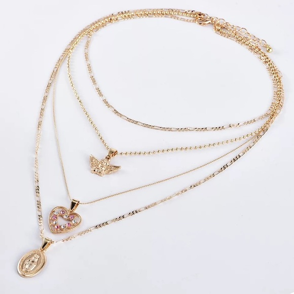 Jewelry | Multilayer Heart Shape Necklace | Poshmark